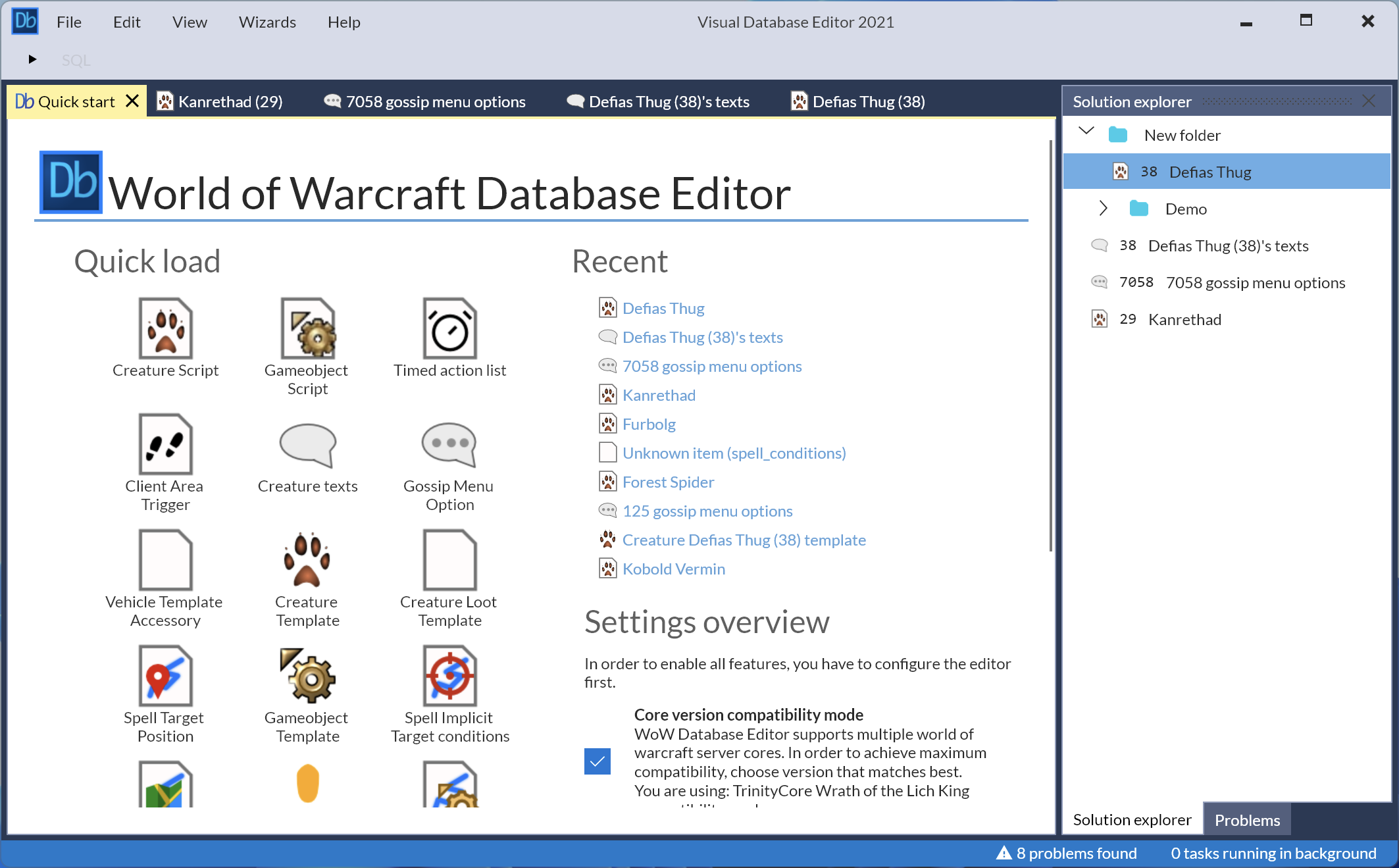 WoW Database Editor :: 2021 Summary